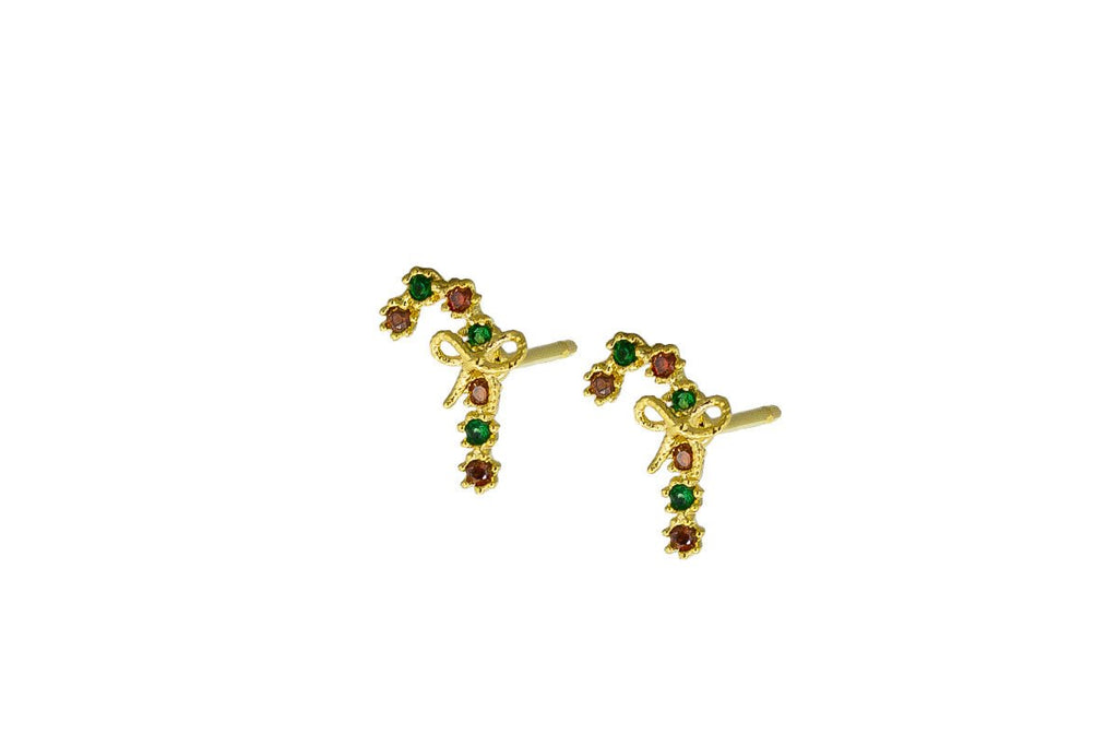 Tigertree Earrings Christmas - Candy Cane Crystal | Pink Poppies Australia