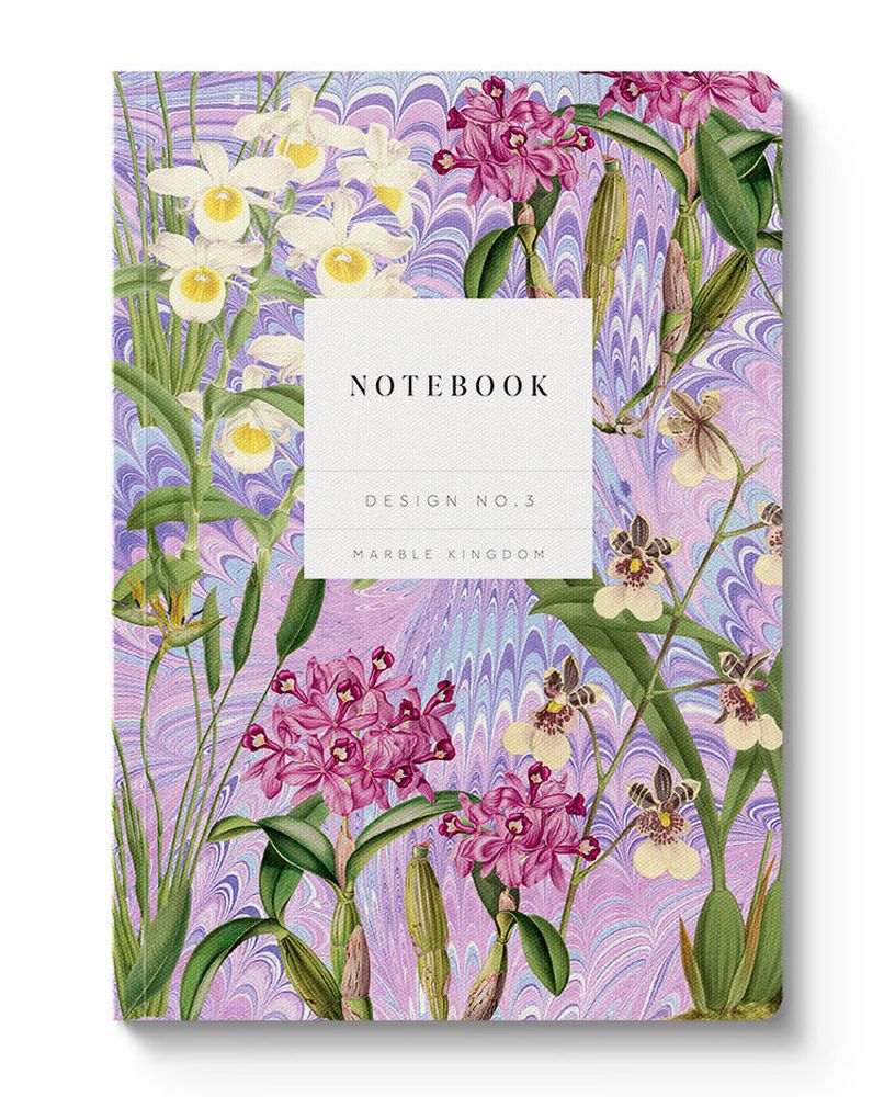 Kaleido A5 Notebook Marble Orchids | Pink Poppies Australia
