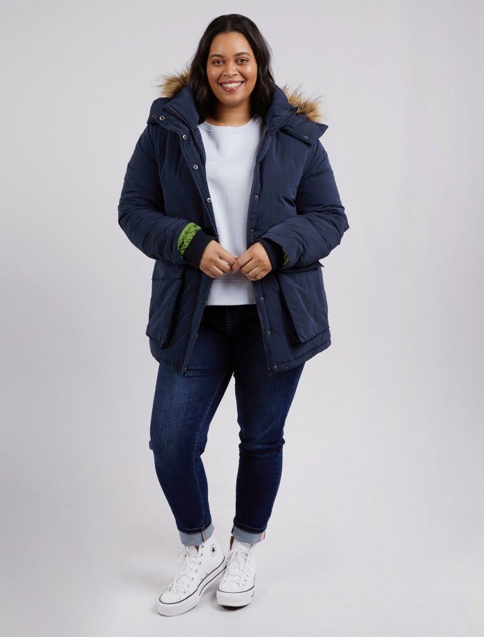 Elm Coat Madison Navy | Pink Poppies Australia